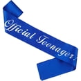 1PCS Official Teenager Sash, Royal Blue Satin with White Foil Lettering ...