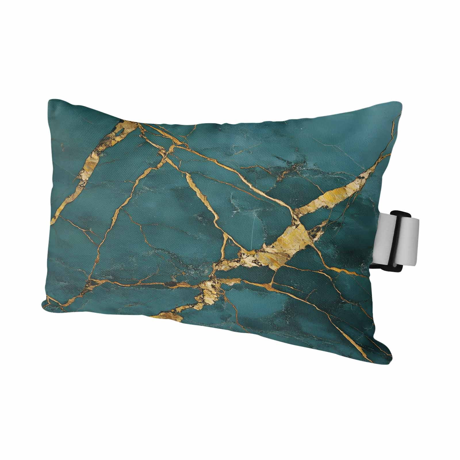 1PCS Outdoor Pillow for Chaise Lounge Chair Abstract Black Green Marble ...