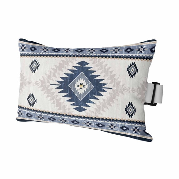 1PCS Outdoor Pillow for Chaise Lounge Chair Aztec Blue Geometric ...