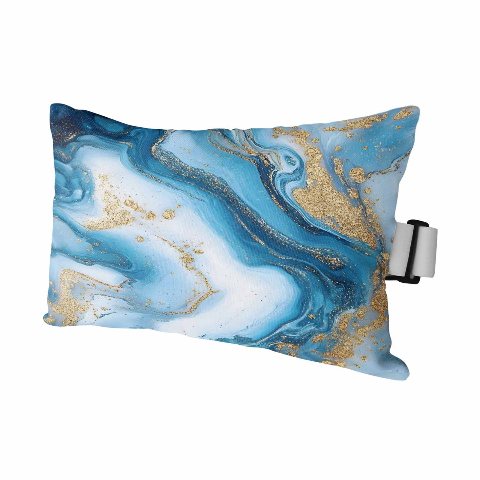 1PCS Outdoor Pillow for Chaise Lounge Chair Blue Gradient Marble Gold ...