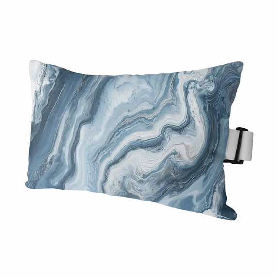 1PCS Outdoor Pillow for Chaise Lounge Chair Blue White Gradient Waves ...