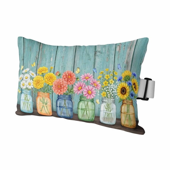 1PCS Outdoor Pillow for Chaise Lounge Chair Country Colorful Flower ...
