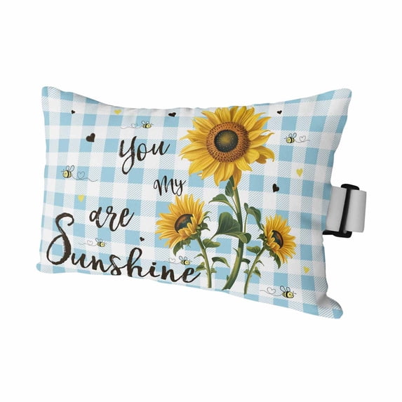 1PCS Outdoor Pillow for Chaise Lounge Chair Country Sunflower Sunshine ...
