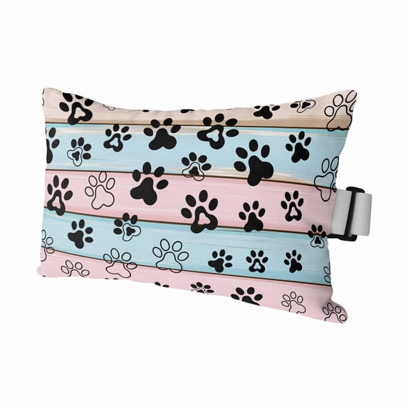 1PCS Outdoor Pillow for Chaise Lounge Chair Dog Paw Farm Colorful Wood ...