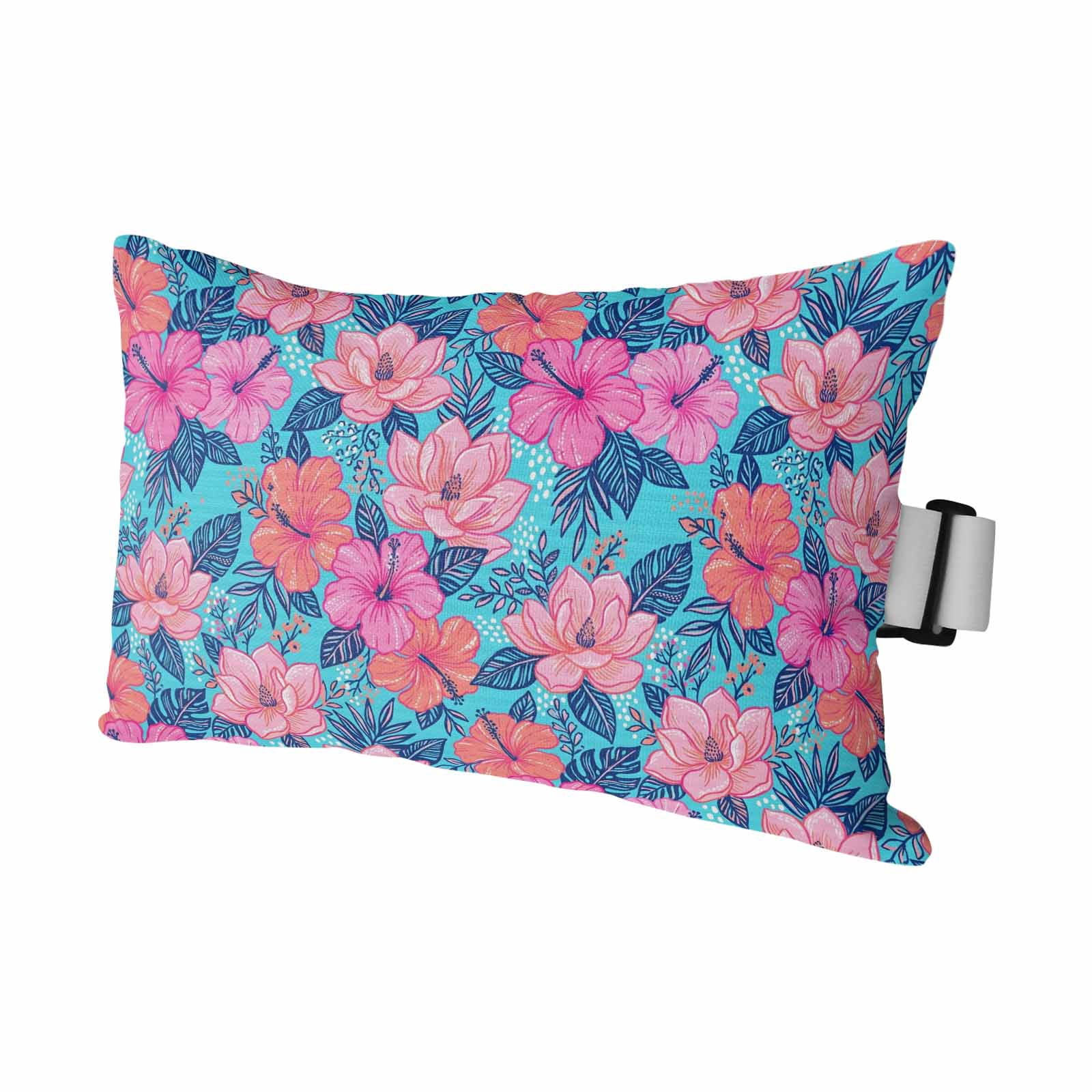 1PCS Outdoor Pillow for Chaise Lounge Chair Exotic Pink Red Floral Blue ...