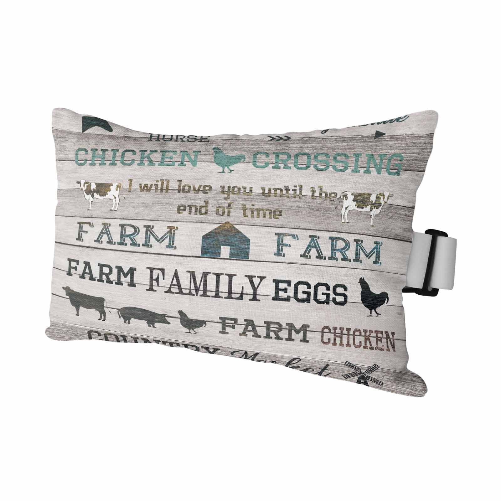 1PCS Outdoor Pillow for Chaise Lounge Chair Farm Animal Vintage Plank ...