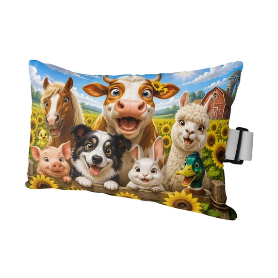 1PCS Outdoor Pillow for Chaise Lounge Chair Farmhouse Animal Sunflower ...