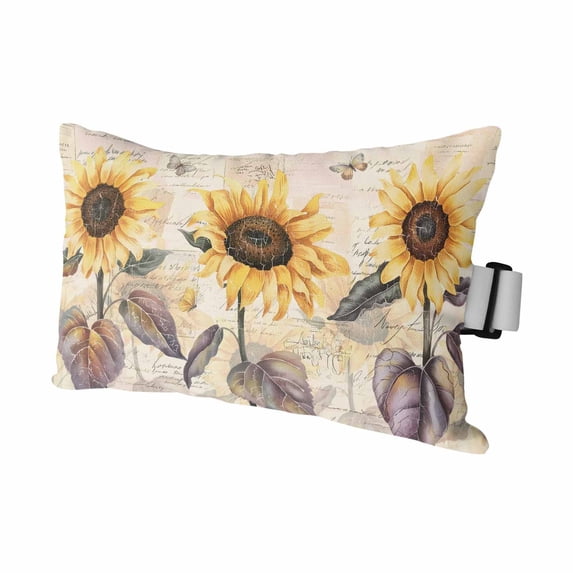 1PCS Outdoor Pillow for Chaise Lounge Chair Farmhouse Retro Sunflower ...