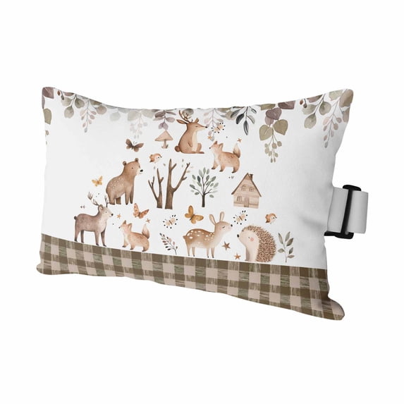 1PCS Outdoor Pillow for Chaise Lounge Chair Forest Deer Bear Hedgehog ...