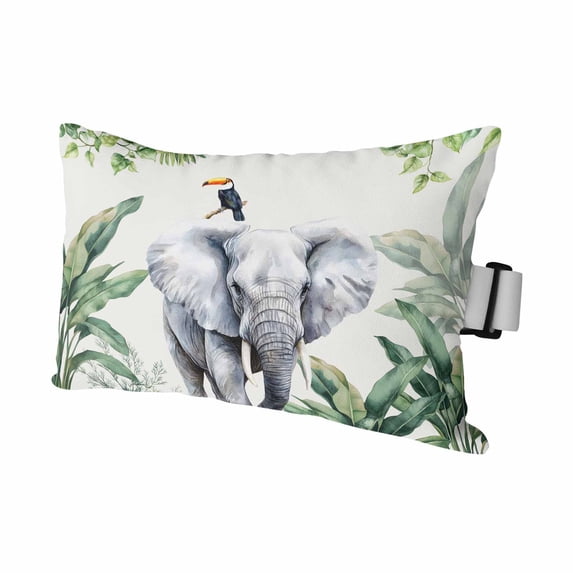 1PCS Outdoor Pillow for Chaise Lounge Chair Fun Elephant Tropical Palm ...