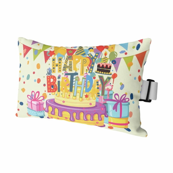 1PCS Outdoor Pillow for Chaise Lounge Chair Happy Birthday Text ...
