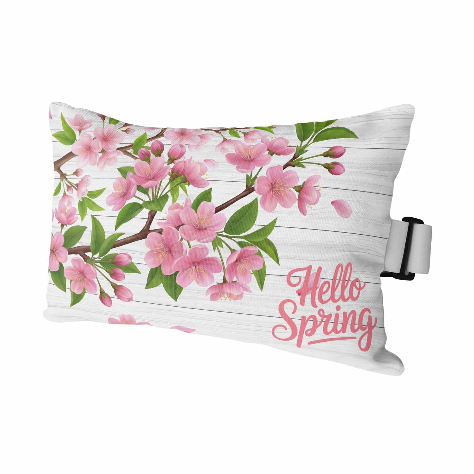 1PCS Outdoor Pillow for Chaise Lounge Chair Hello Spring Peach Blossom ...