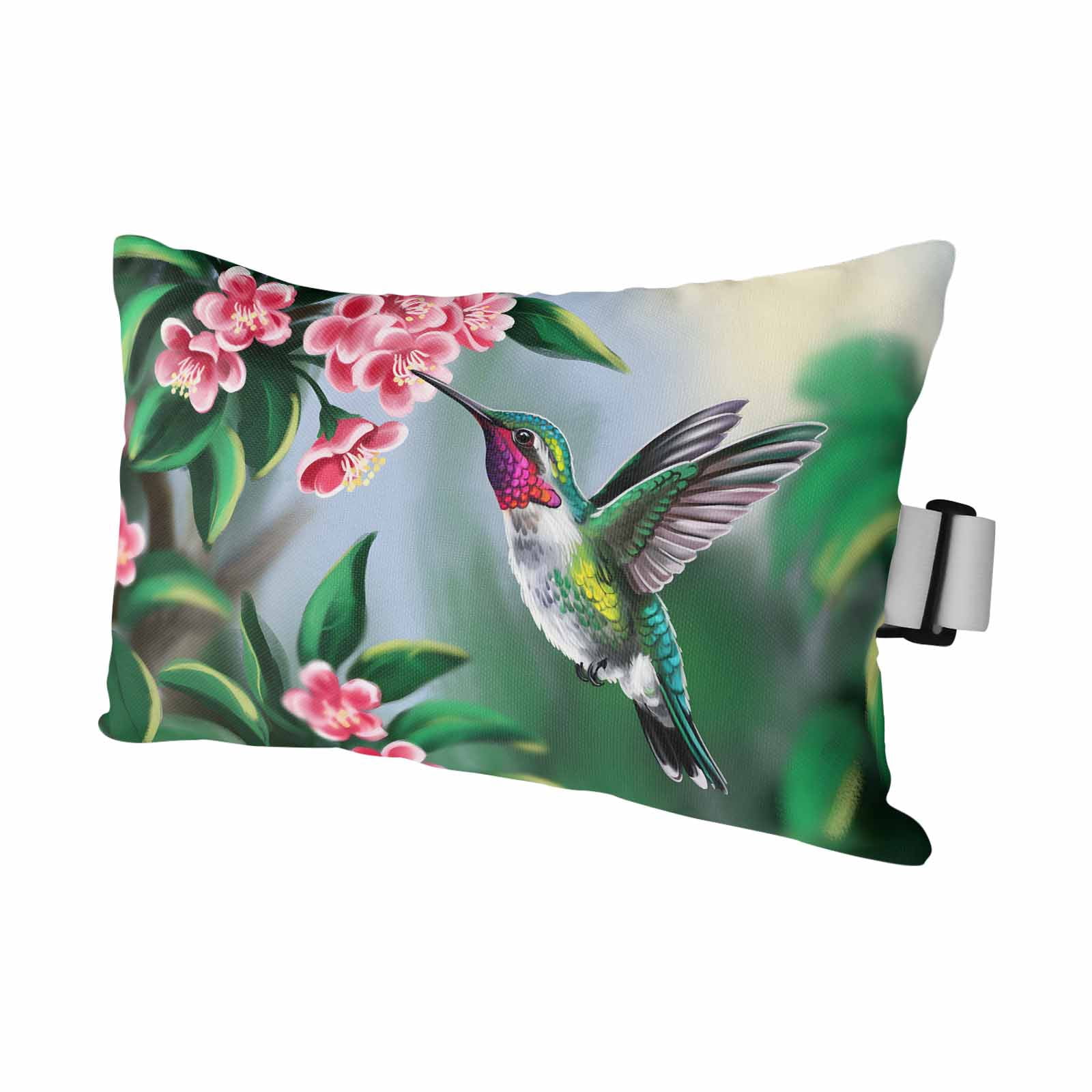 1PCS Outdoor Pillow for Chaise Lounge Chair Hummingbird Flower ...
