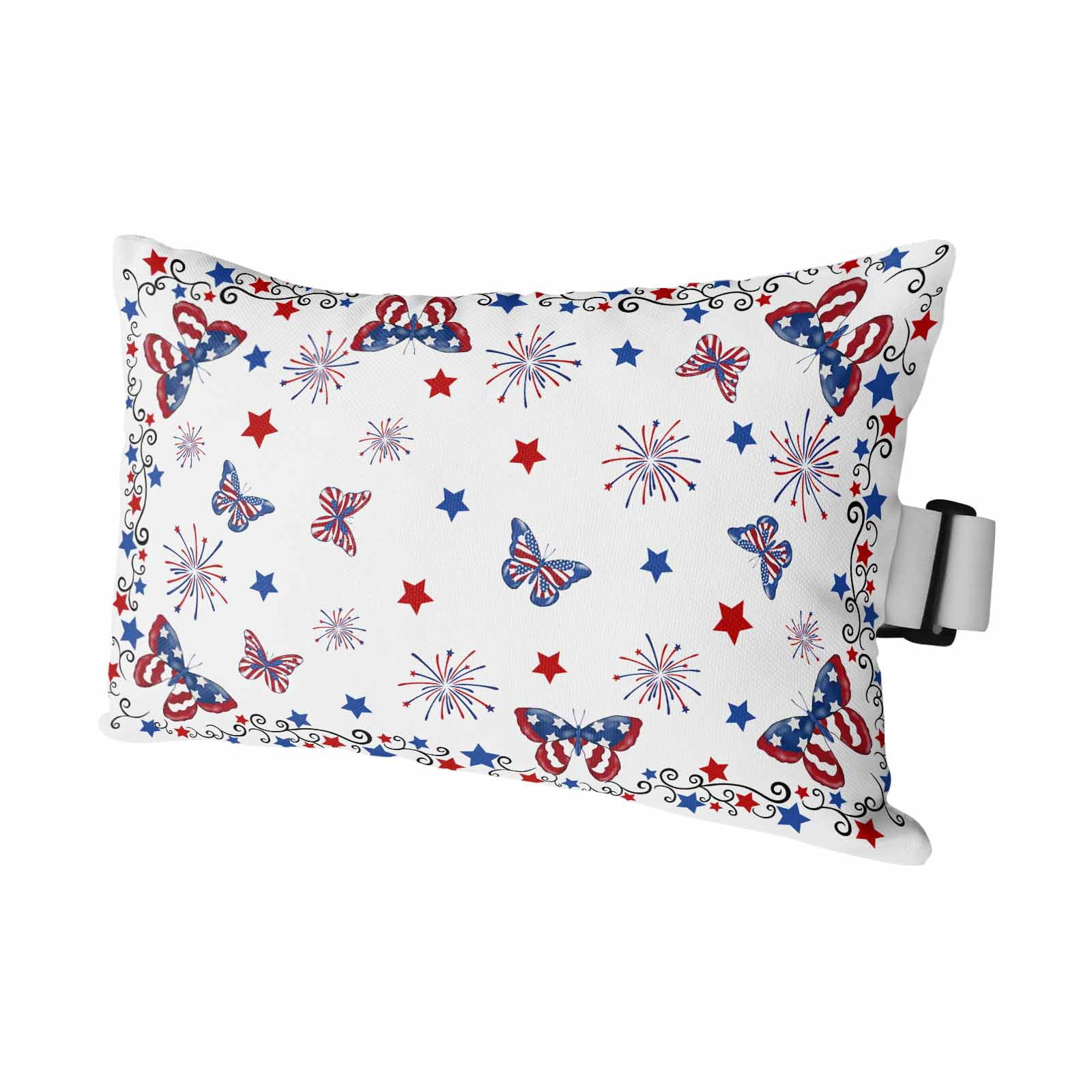 1PCS Outdoor Pillow for Chaise Lounge Chair Independence Day Butterfly ...