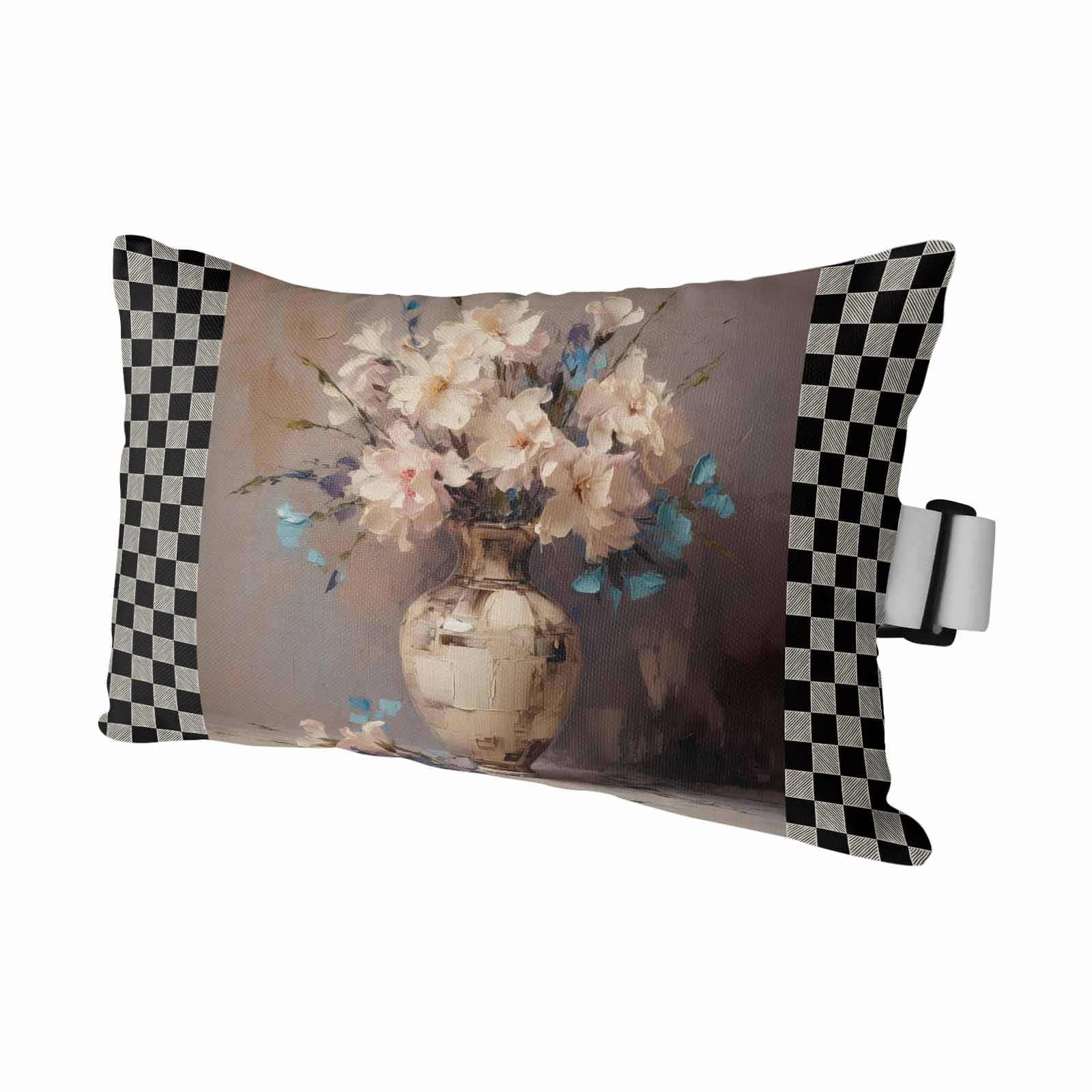 1PCS Outdoor Pillow for Chaise Lounge Chair Mid Century Flower Vase Oil ...