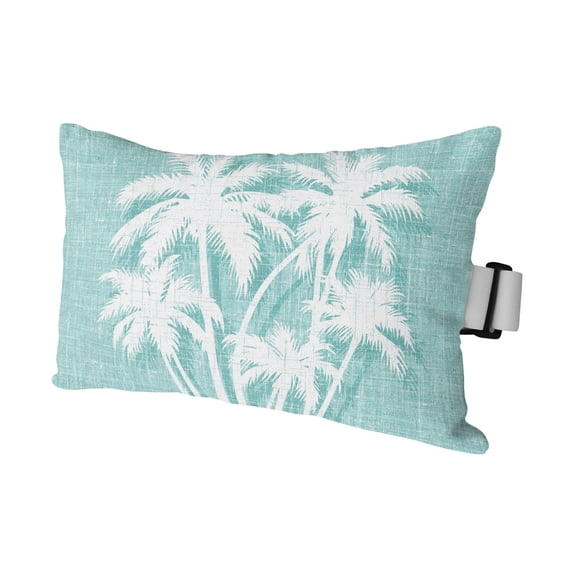 1PCS Outdoor Pillow for Chaise Lounge Chair Mint Green Palm Tree ...