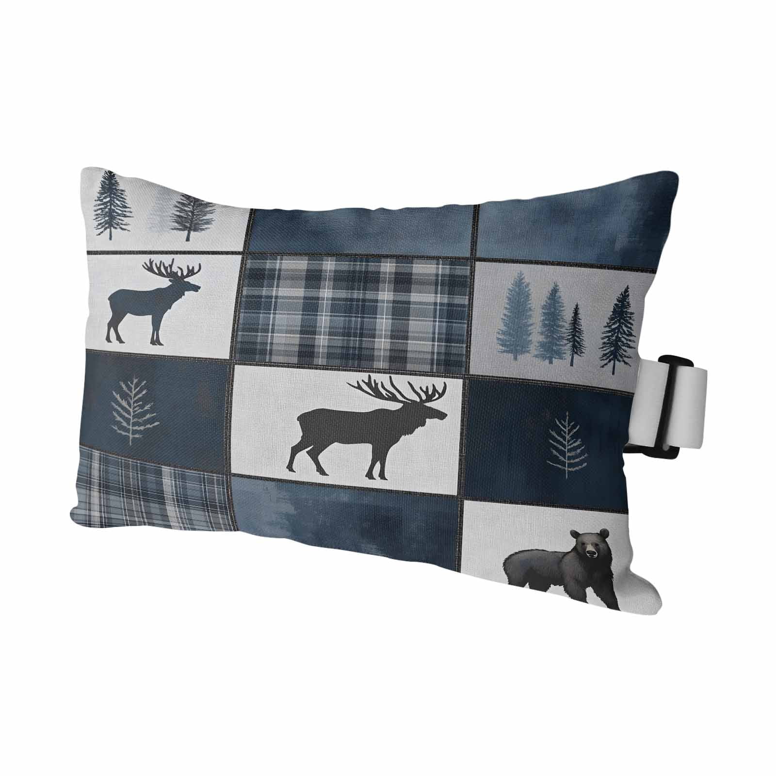 1PCS Outdoor Pillow for Chaise Lounge Chair Reindeer Bear Silhouette ...