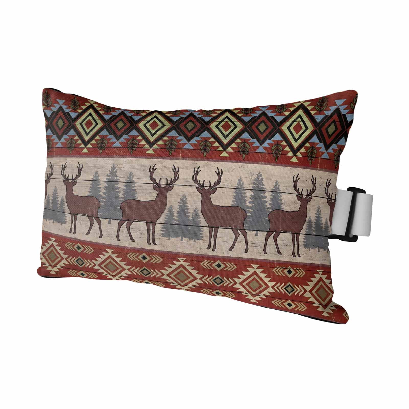 1PCS Outdoor Pillow for Chaise Lounge Chair Reindeer Forest Ethnic ...