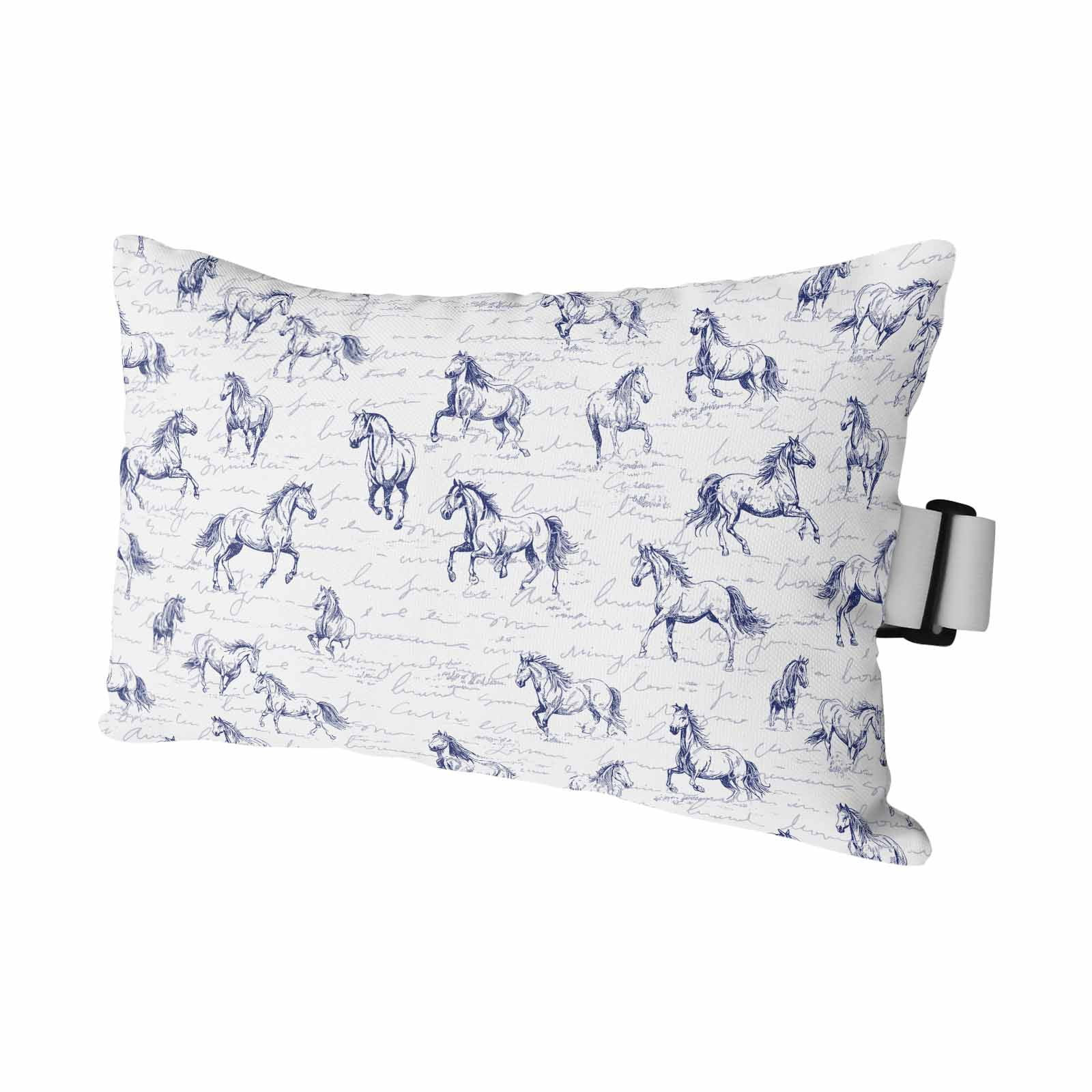 1PCS Outdoor Pillow for Chaise Lounge Chair Retro Grey Horses on Letter ...