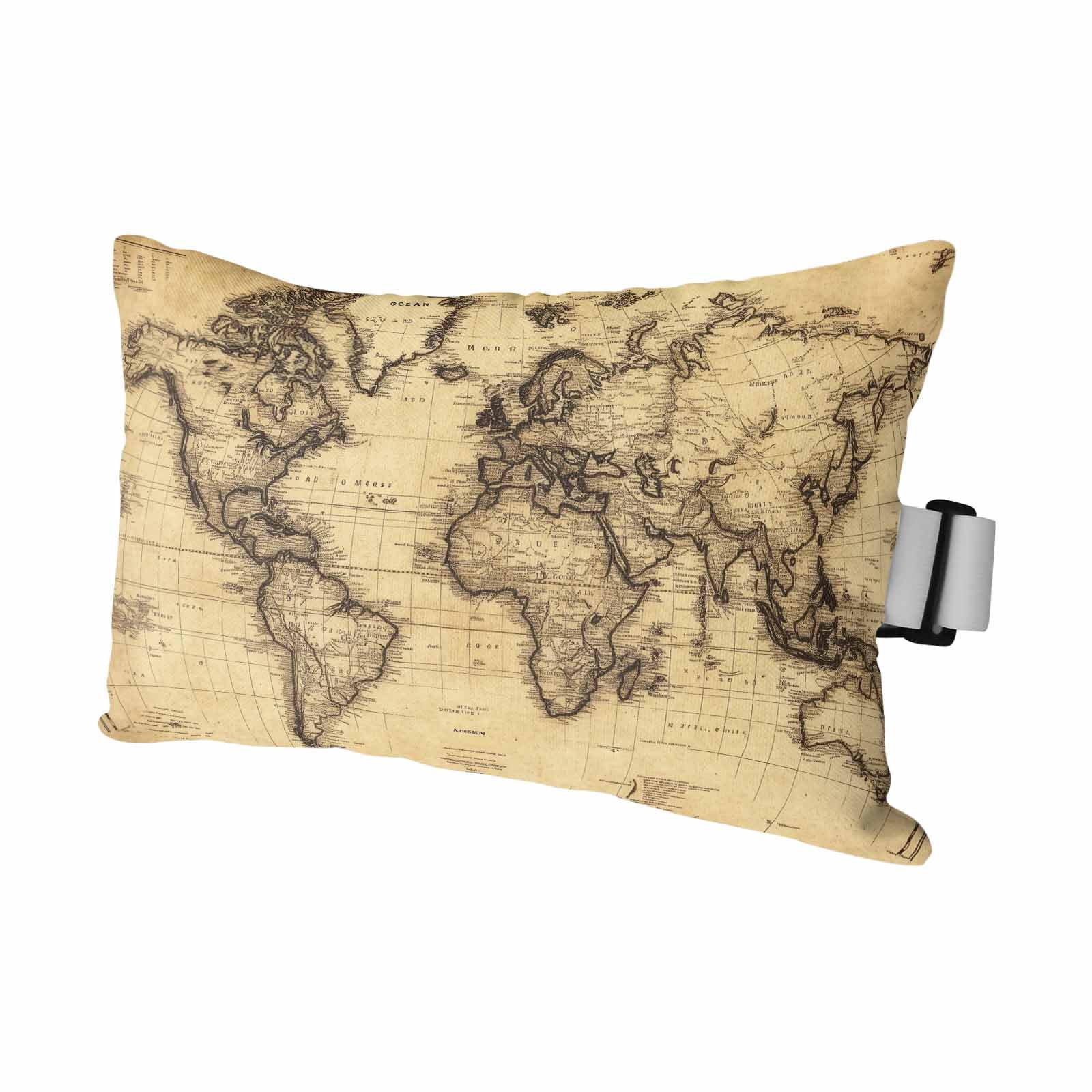 1PCS Outdoor Pillow for Chaise Lounge Chair Retro Yellow World Map ...