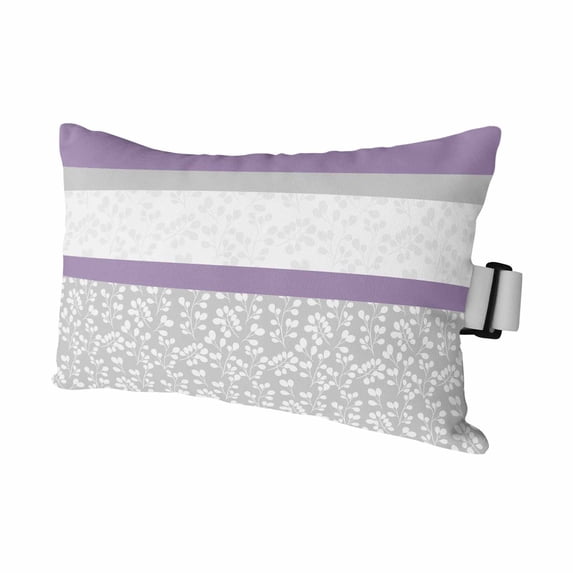 1PCS Outdoor Pillow for Chaise Lounge Chair Rustic Flower Purple Gray ...
