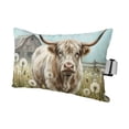 1PCS Outdoor Pillow for Chaise Lounge Chair Rustic Highland Cow ...