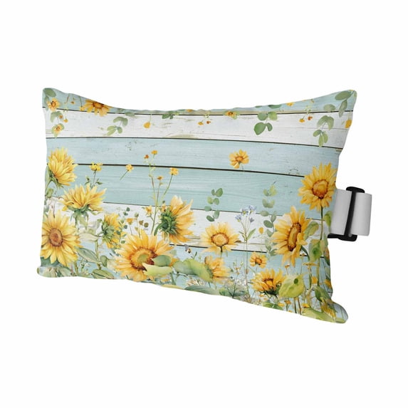 1PCS Outdoor Pillow for Chaise Lounge Chair Rustic Sunflower Leaf Plant ...