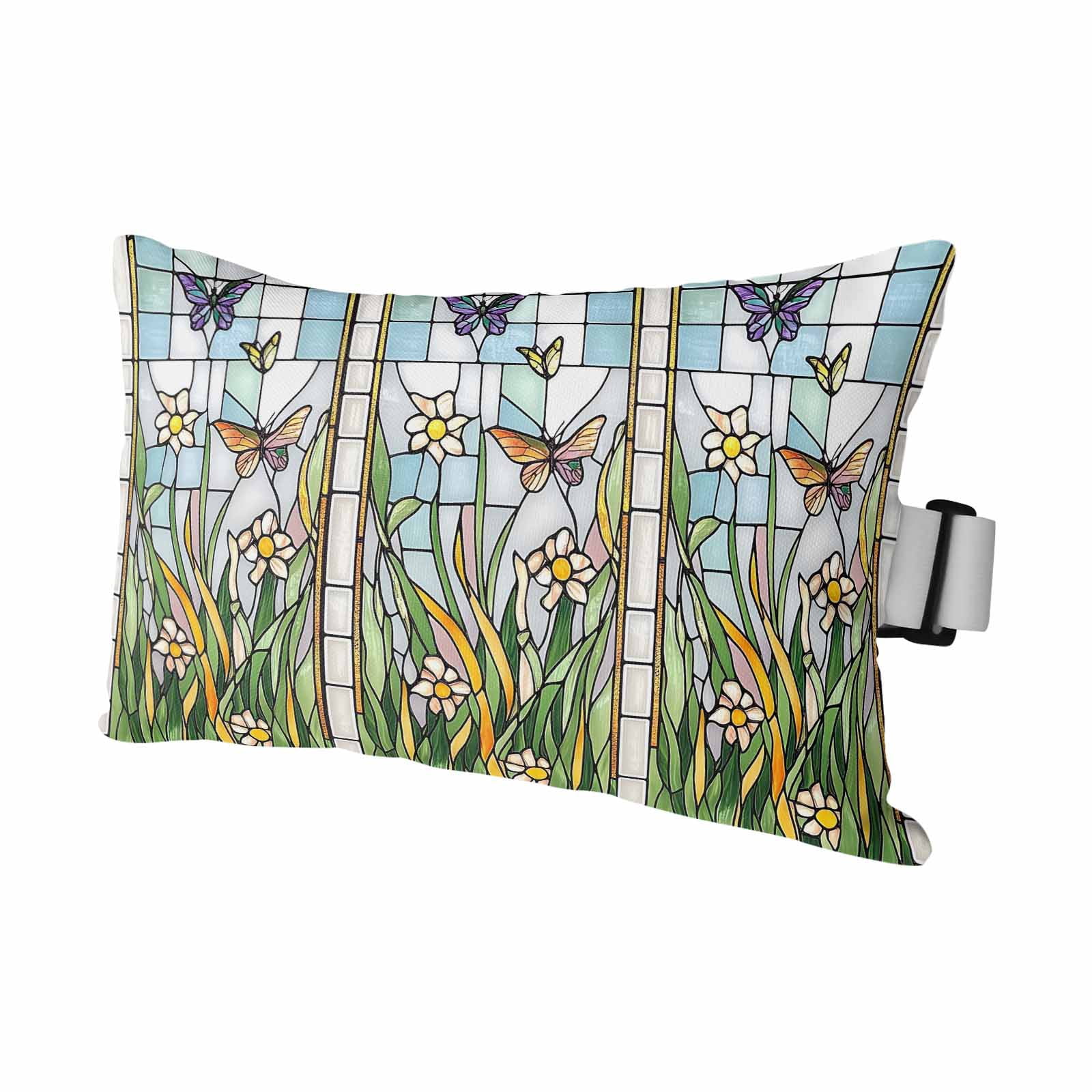 1PCS Outdoor Pillow for Chaise Lounge Chair Spring Flowers Butterfly ...