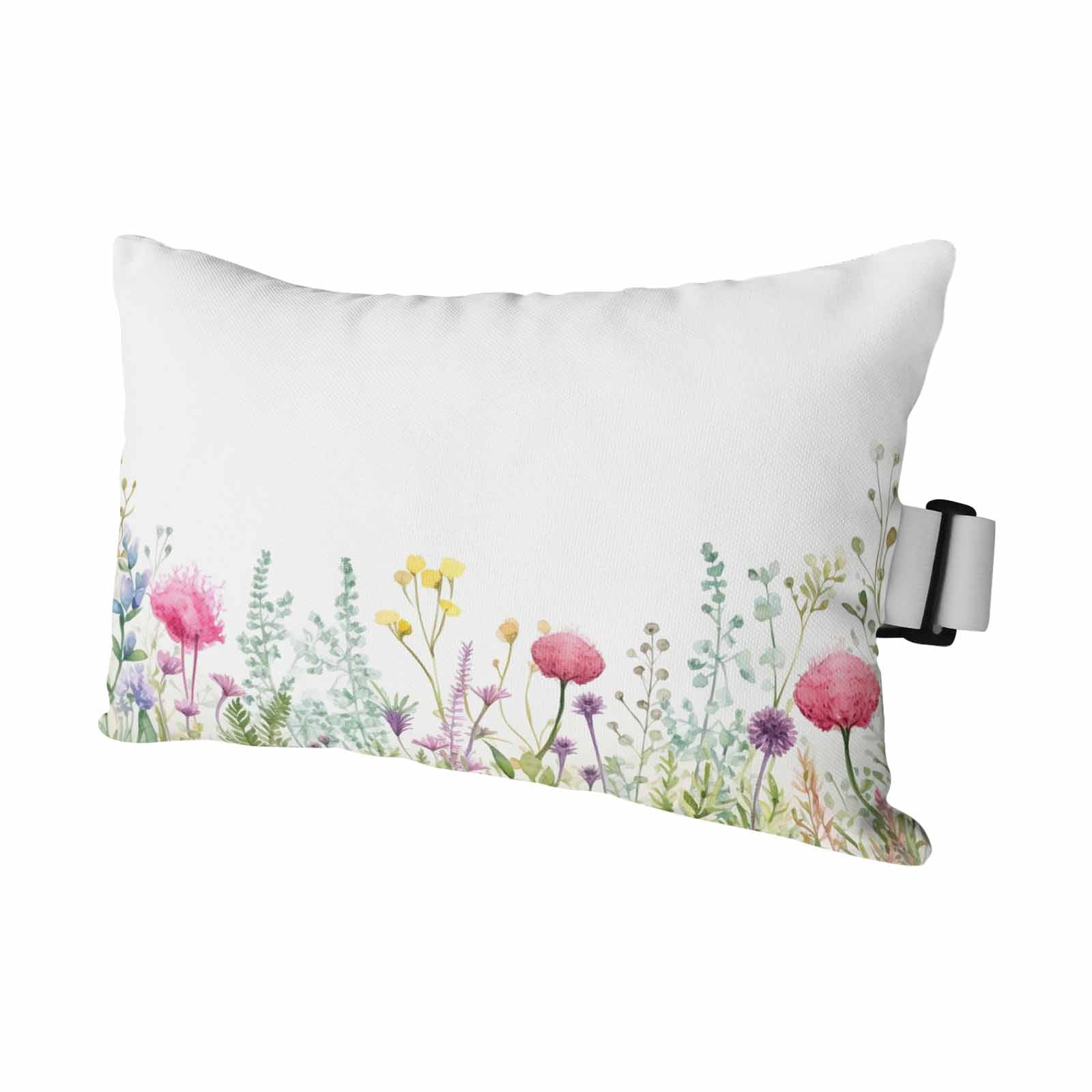 1PCS Outdoor Pillow for Chaise Lounge Chair Spring Flowers Leaves Pink ...
