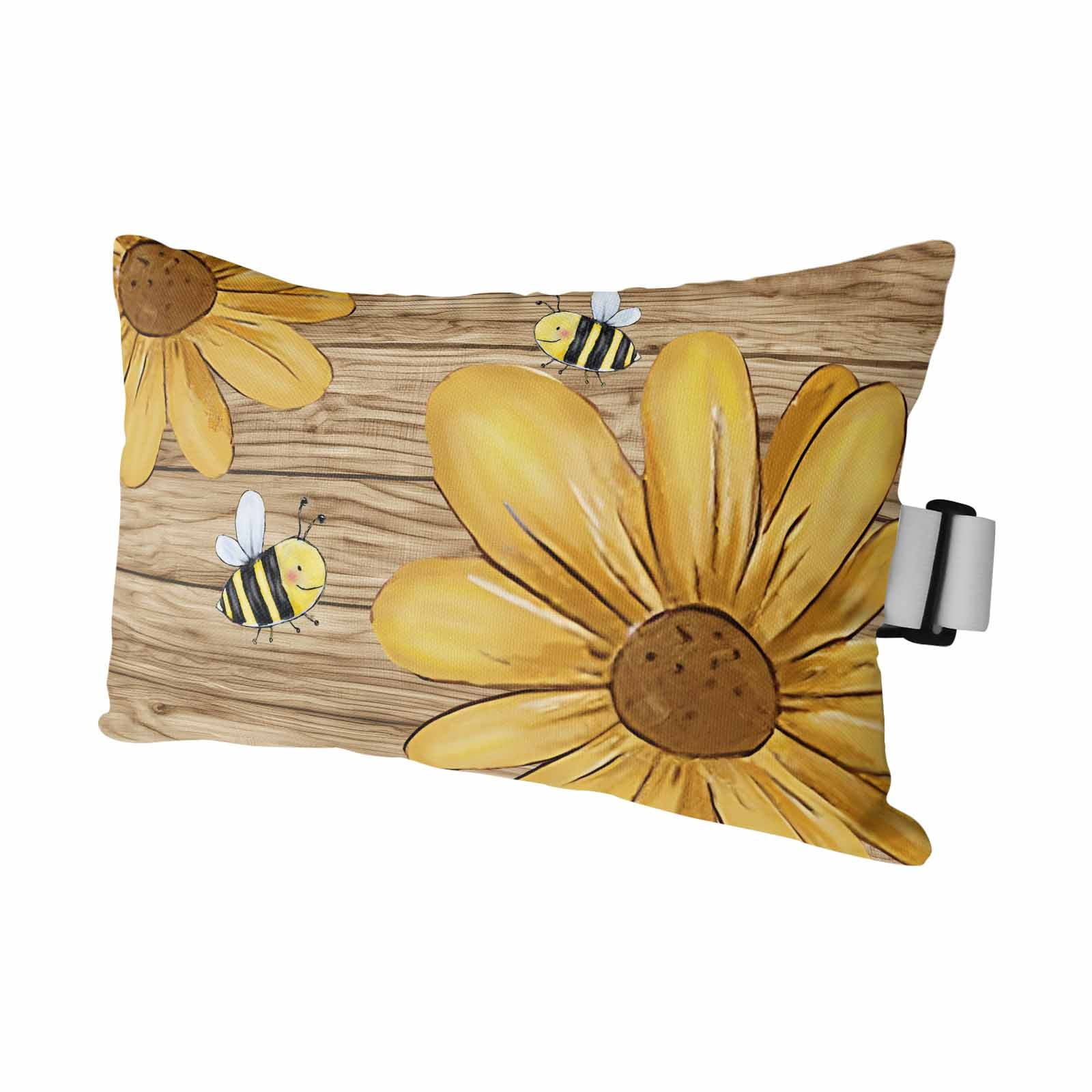 1PCS Outdoor Pillow for Chaise Lounge Chair Summer Yellow Bee Blossom ...