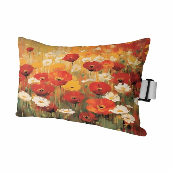 1PCS Outdoor Pillow for Chaise Lounge Chair Vintage Watercolor Red ...