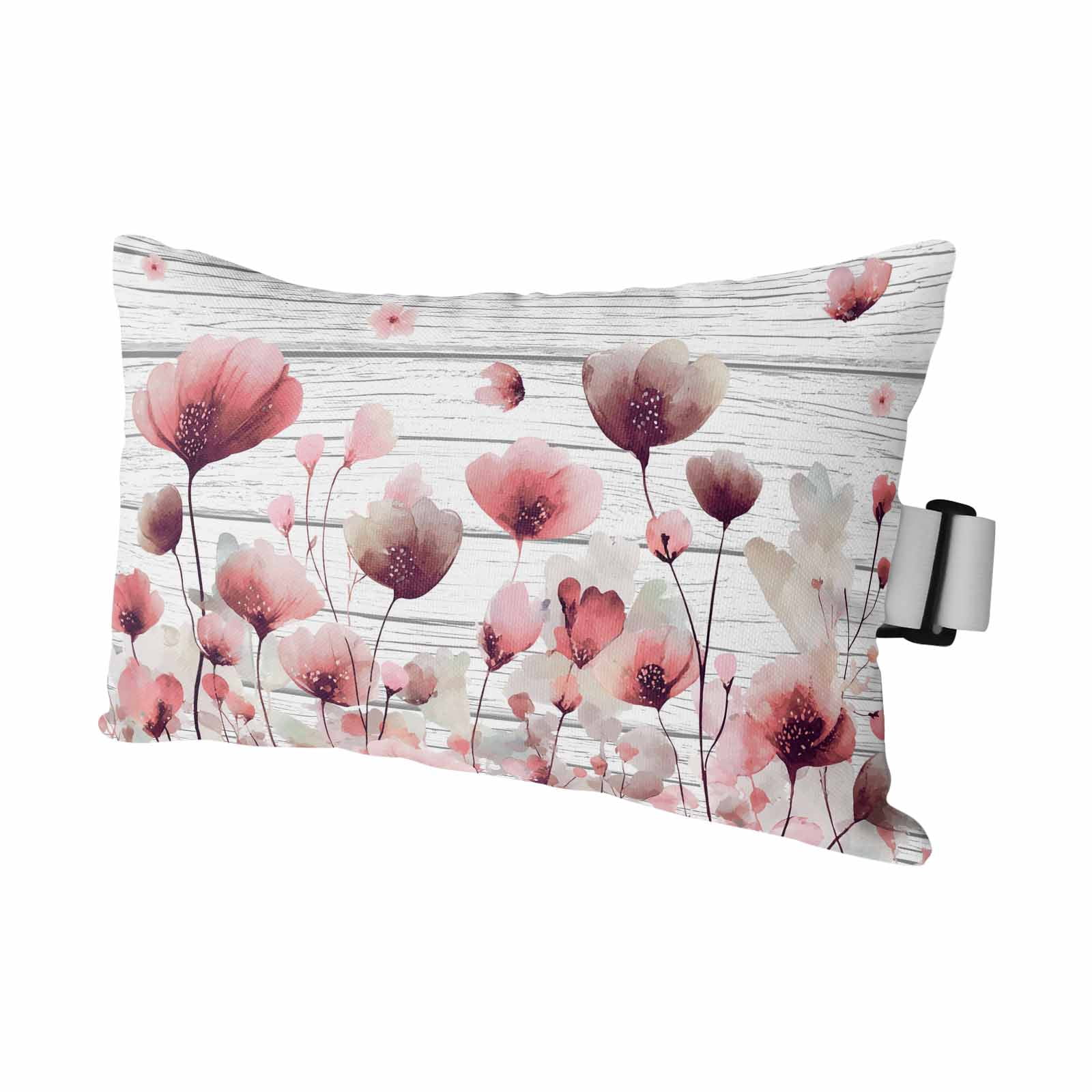 1PCS Outdoor Pillow for Chaise Lounge Chair Watercolor Spring Flowers ...