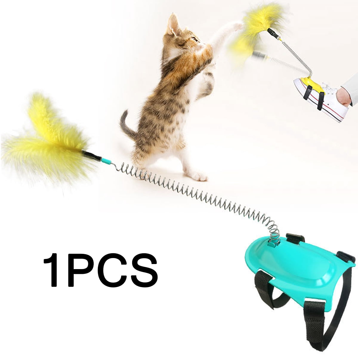1PCS Pet Instant Spring Doll for Cats with Interactive Feathers, Cat ...