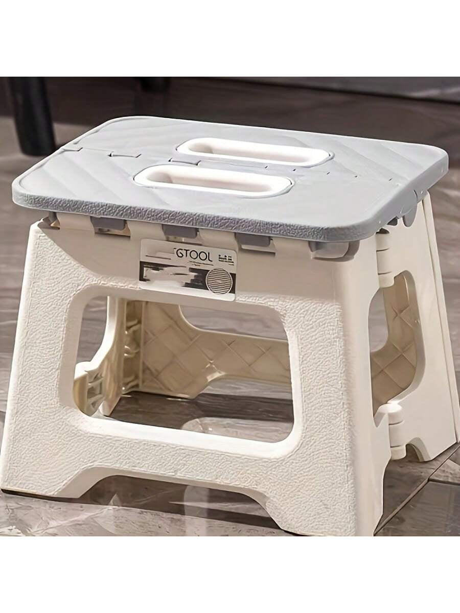 1PCS Portable Multi-Functional Gray Plastic Folding Stool – No Assembly ...
