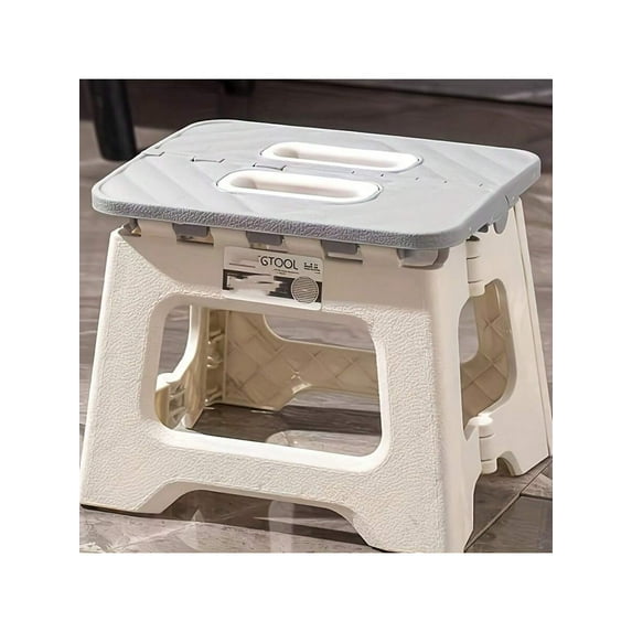 1PCS Portable Multi-Functional Gray Plastic Folding Stool – No Assembly ...