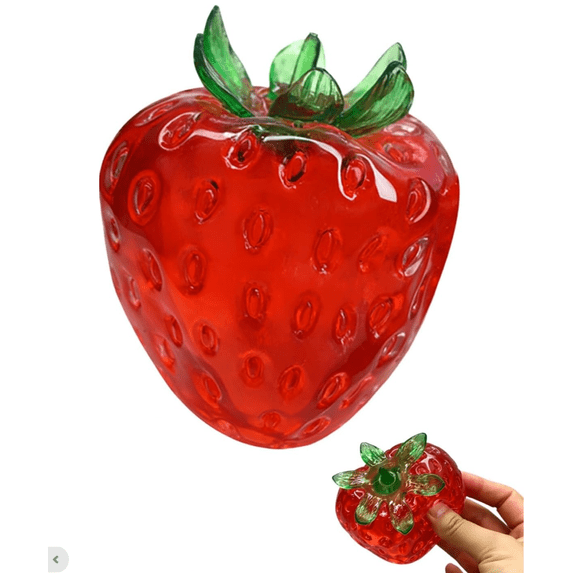 1PCS Portable Strawberry Stress Relief Toy, Soft Silicone Squeeze ...