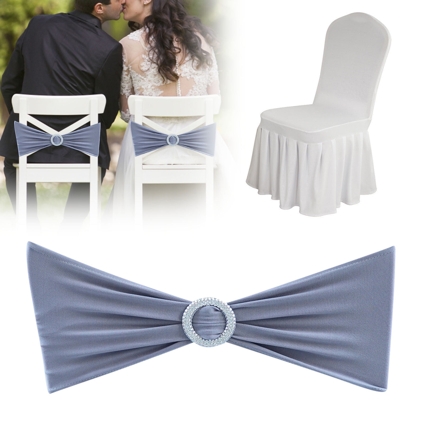 1PCS Elastic Chair Sashes with Adjustable Buckle Slider, Stretchable ...