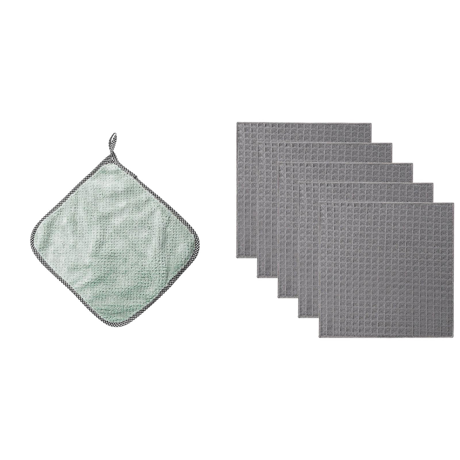 1PCS Rag Dish Cloth Water Absorption Thickening Pot Washing Towel Table ...