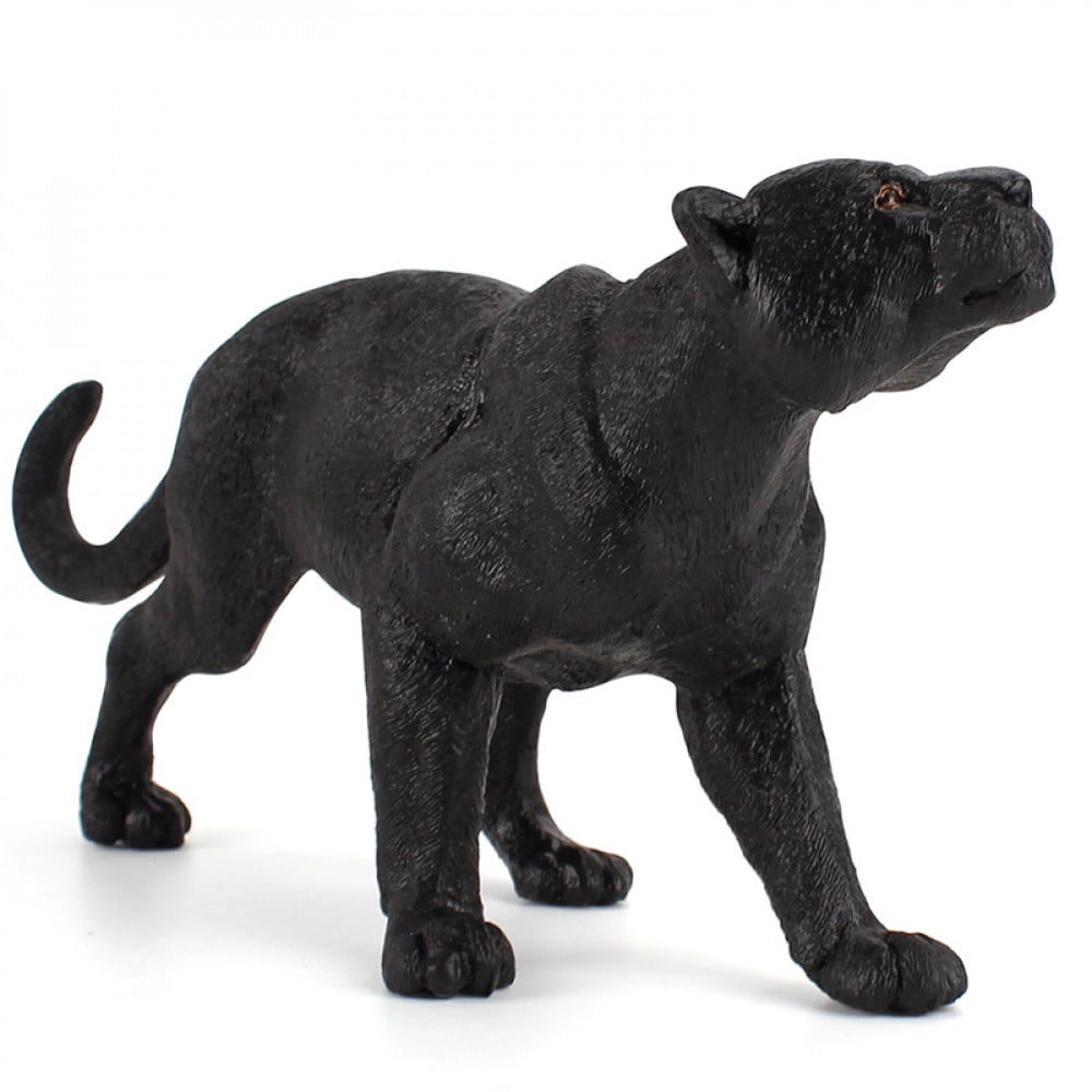 1PCS Realistic Animal Figures,Black Panther Figurines,Hand Painting ...