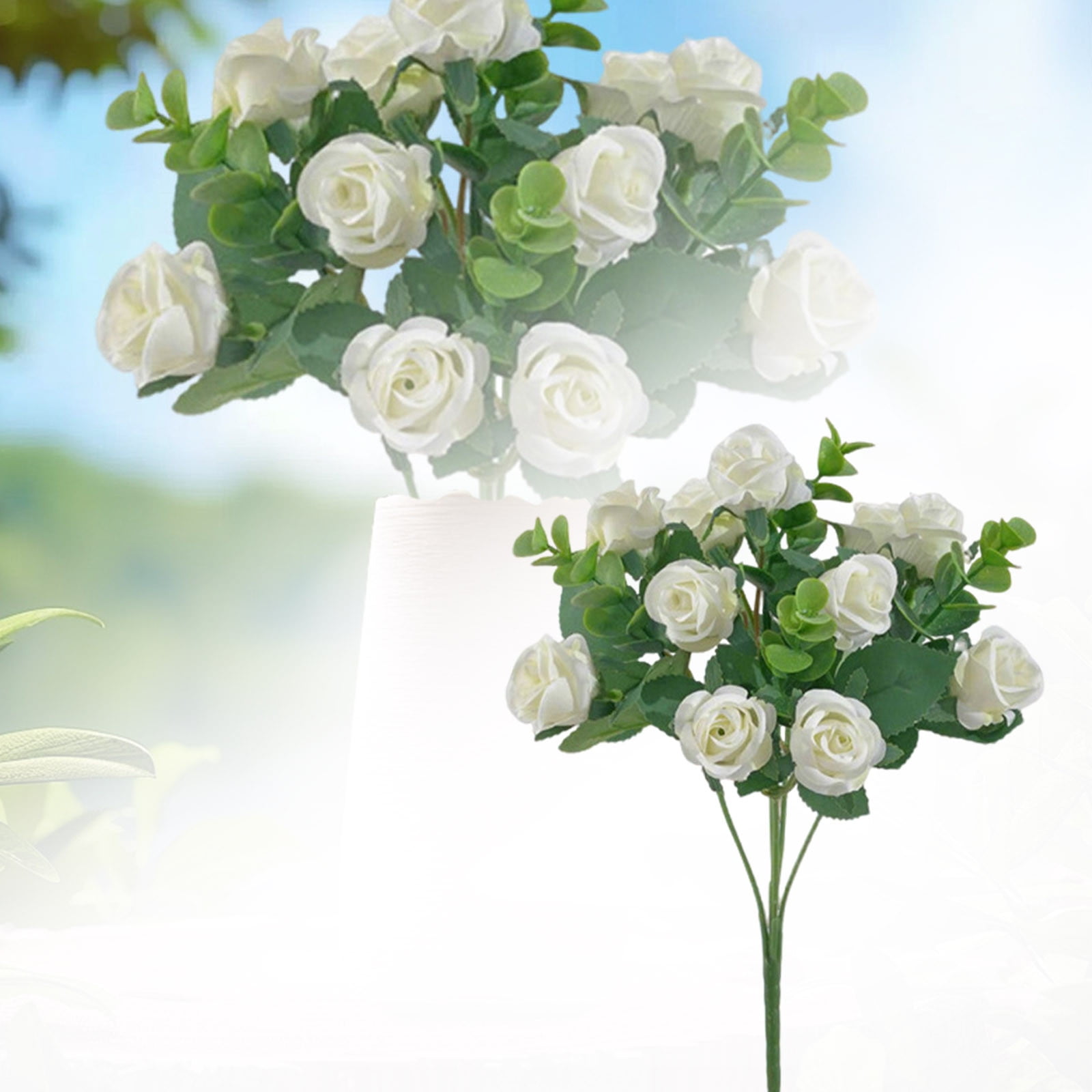 1PCS Realistic Flower Bouquet - Lifesize Floral Arrangements with Long ...