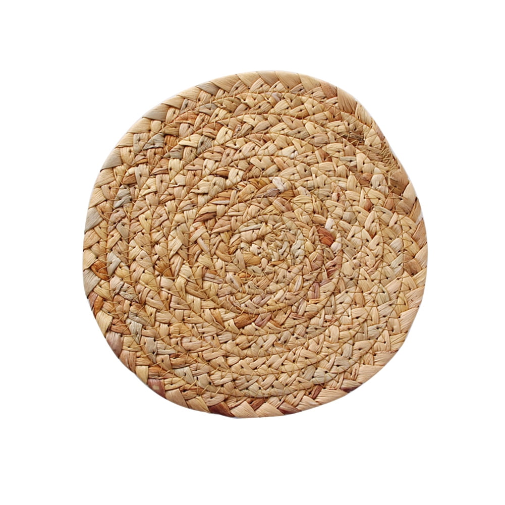 1PCS Round Rattan Placemats, Woven Heat Resistant Table Mats, Rustic ...