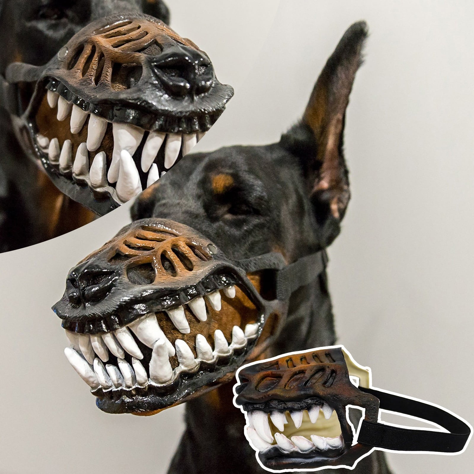 (1PCS) Scary Werewolf Dog Muzzle with Large Teeth - Colorful Zombie ...