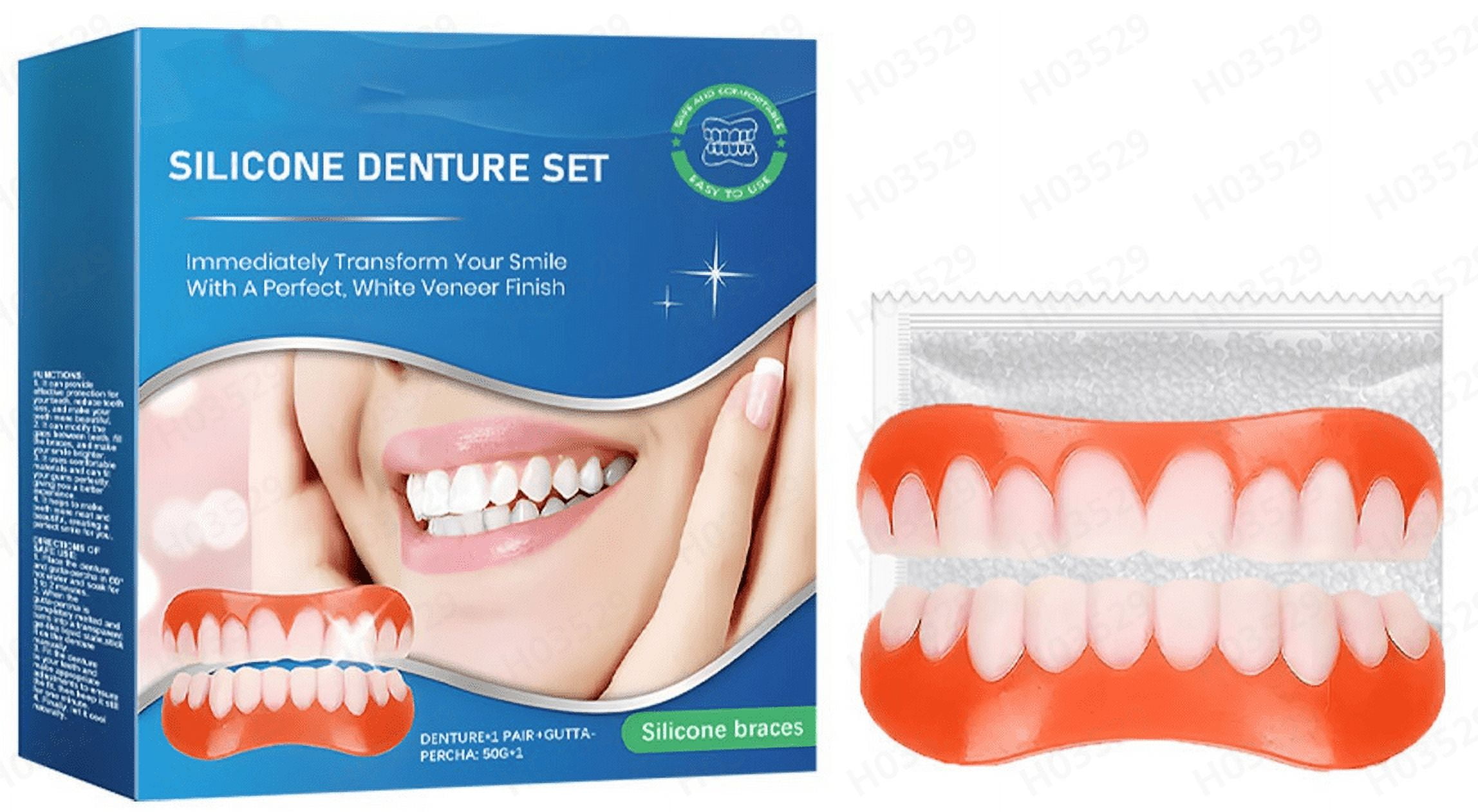1PCS Silicone Reline Denture Set,Silicone Dentures Set, Denture ...