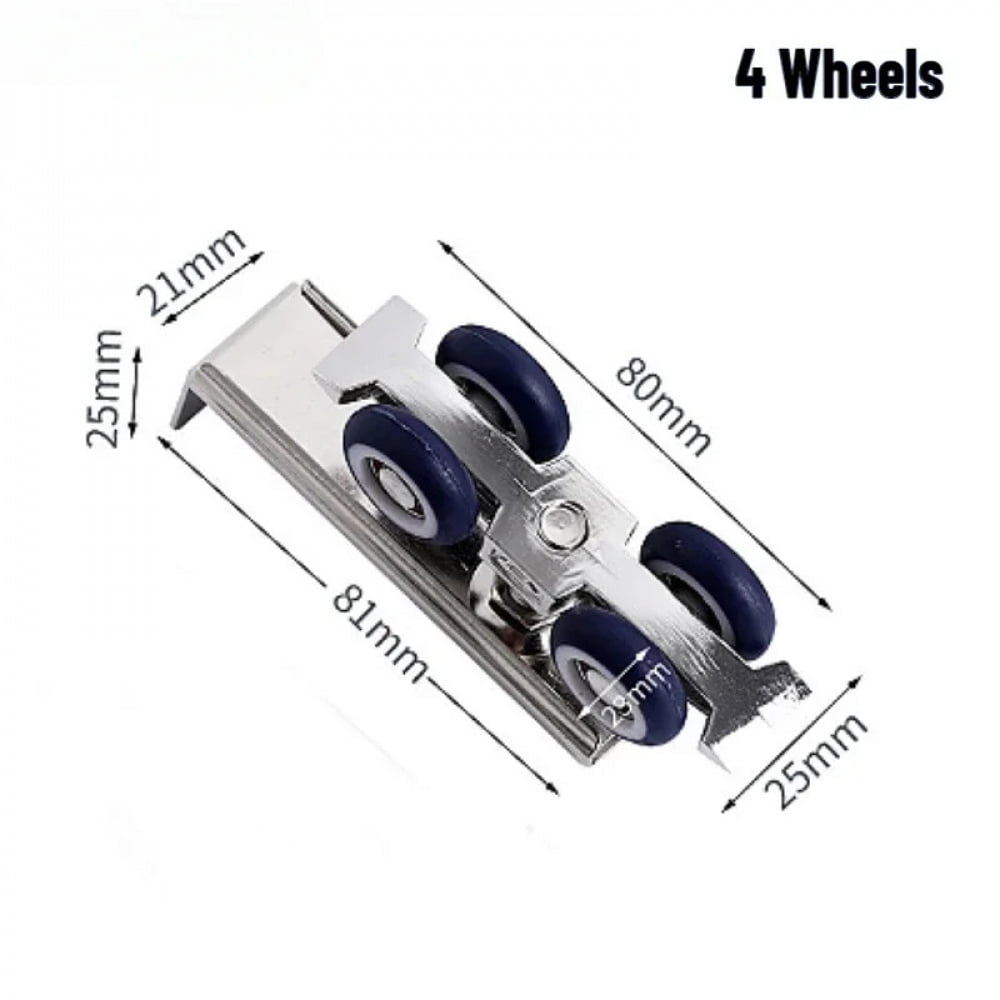 1PCS Sliding Door Roller Hanging Pulley Rail Track for Home Room Wood ...