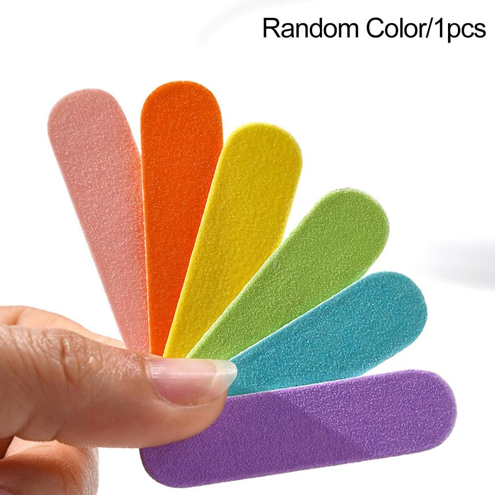 1PCS Small Mini Double Sided Nail Files Coloured Nail Sanders ...