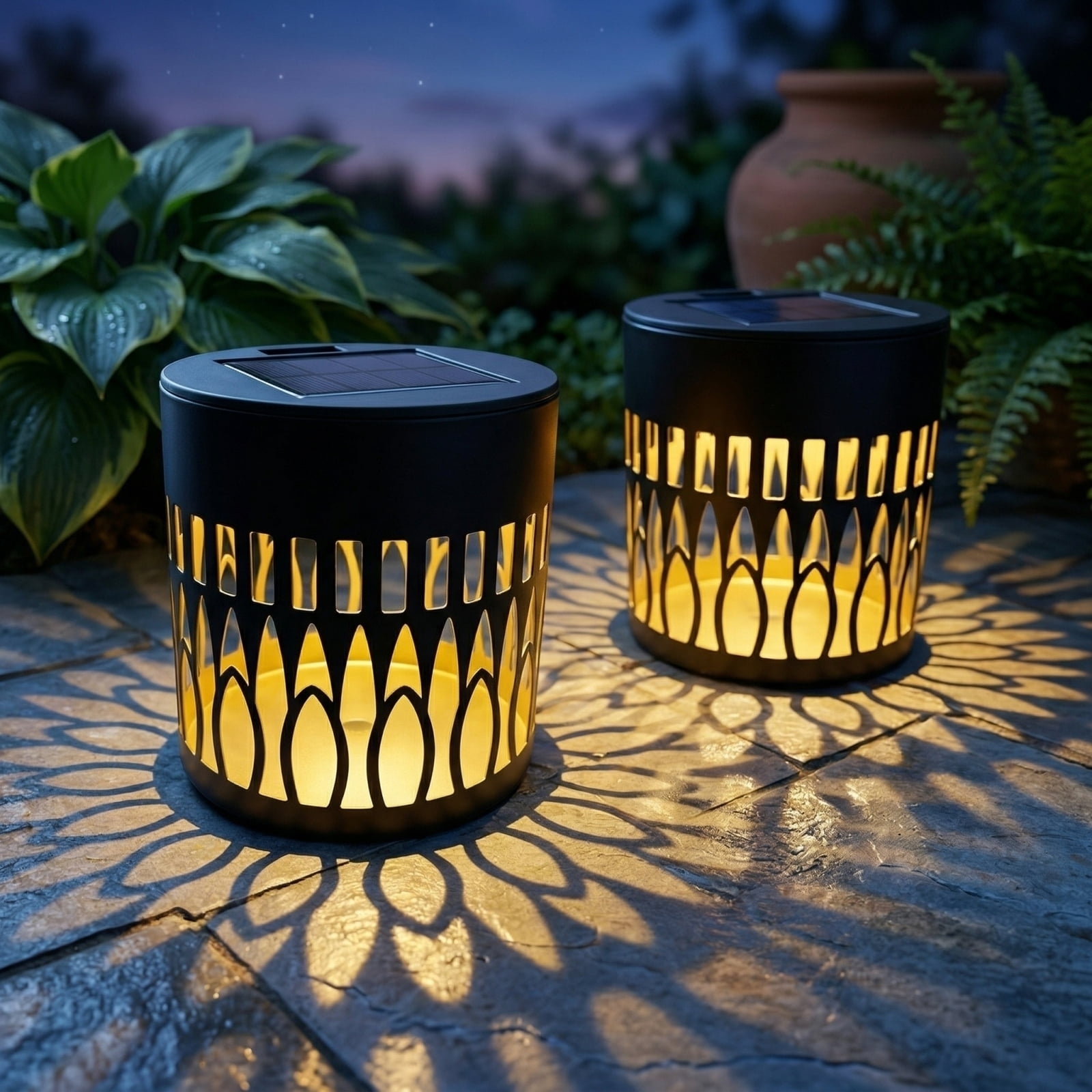 1PCS Solar Mandala Wall Light Projection Flower Shade Lamp for Party ...