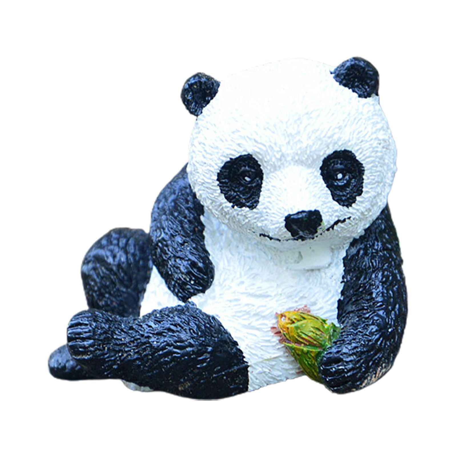1PCS Solid Panda Figurines Toy, 1in Realistic Plastic Jungle Animals ...