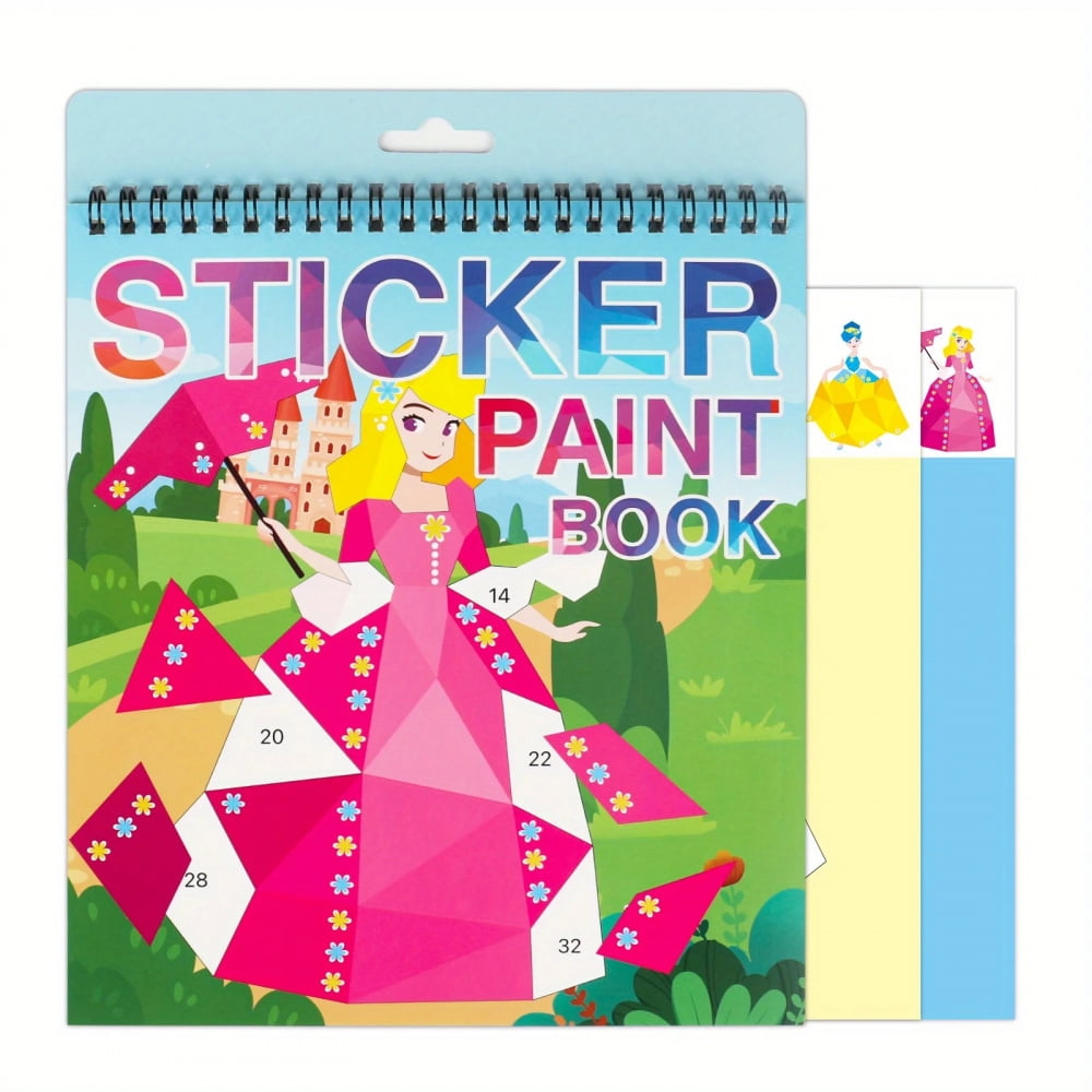 1PCS Sticker Book Crafts for Kids Ages 4-8, Sticker by Number for brain ...