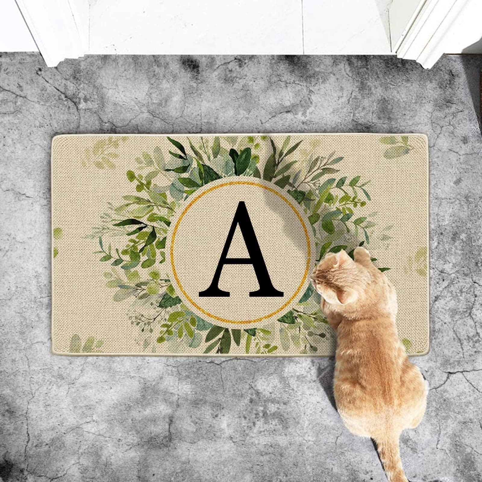 1PCS Summer Floor Mats Letter Family Last Name Initial Doormat Summer ...