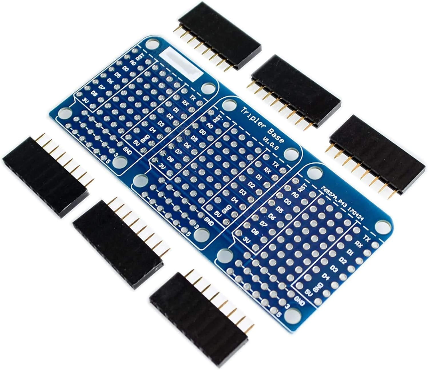 1PCS Triple Shield for WeMos D1 Mini Dua Sided Perf Board for Arduino ...